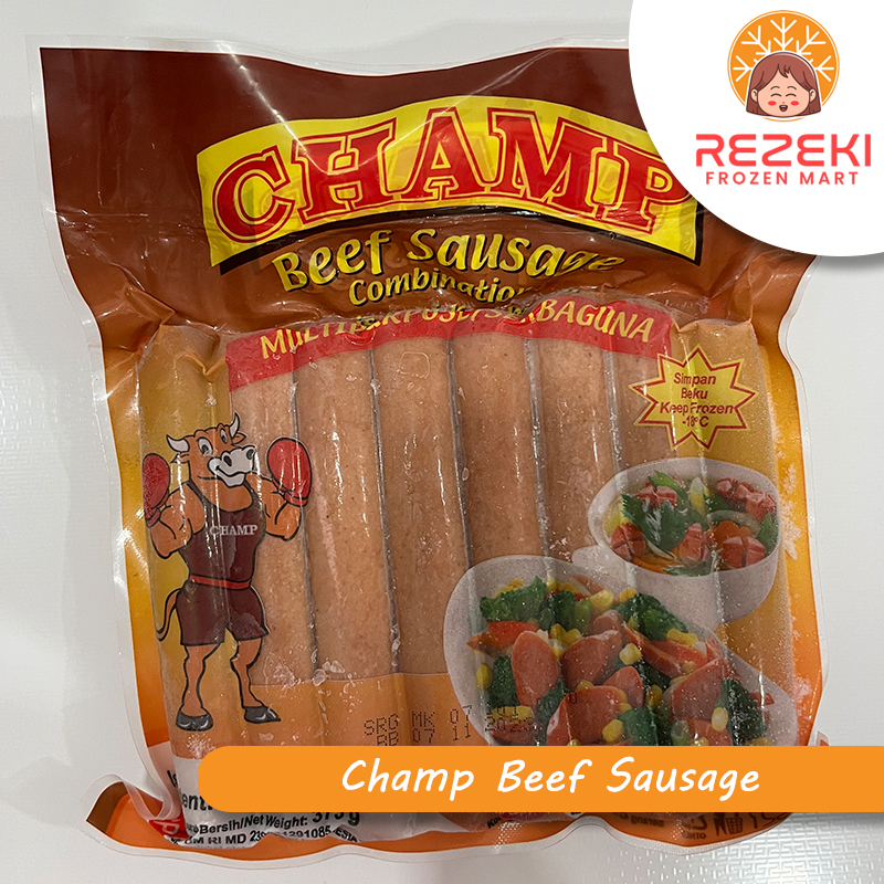 CHAMP Beef Sausages / Sosis Sapi - Rezeki Frozen Mart: Toko Frozen Food ...